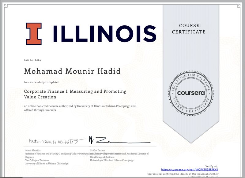 Mohamad Hadid on LinkedIn: Course Summary: Finance Principles for ... Mohamad Hadid on LinkedIn: Course Summary: Finance Principles for ...
