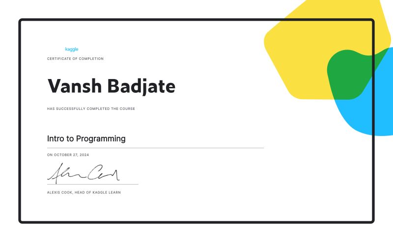 Vansh Badjate on LinkedIn: #python #kaggle #machinelearning #ai # ... Vansh Badjate on LinkedIn: #python #kaggle #machinelearning #ai # ...