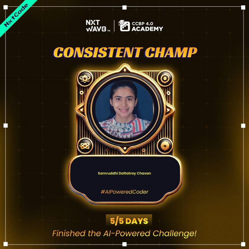 Samruddhi Chavan on LinkedIn: #ccbp #html #css #nxtwave #bootstrap Samruddhi Chavan on LinkedIn: #ccbp #html #css #nxtwave #bootstrap