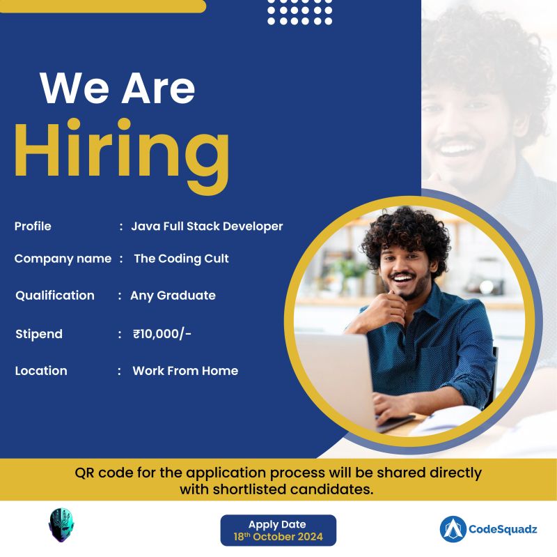 CodeSquadz on LinkedIn: #hiring #javadeveloper #fullstackdeveloper # ... CodeSquadz on LinkedIn: #hiring #javadeveloper #fullstackdeveloper # ...