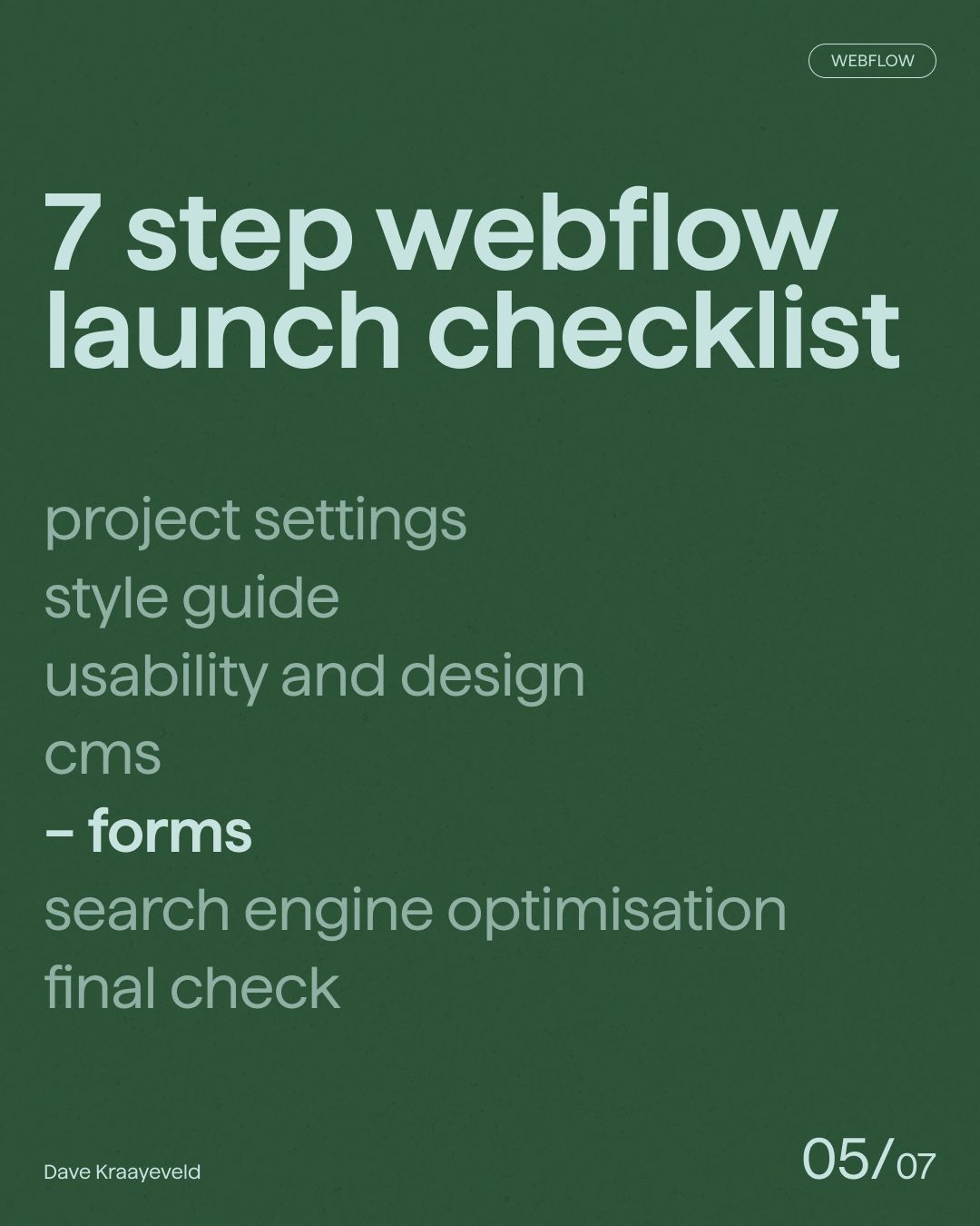 Dave Kraayeveld on LinkedIn: #webflow #checklist #launch #nocode #forms Dave Kraayeveld on LinkedIn: #webflow #checklist #launch #nocode #forms