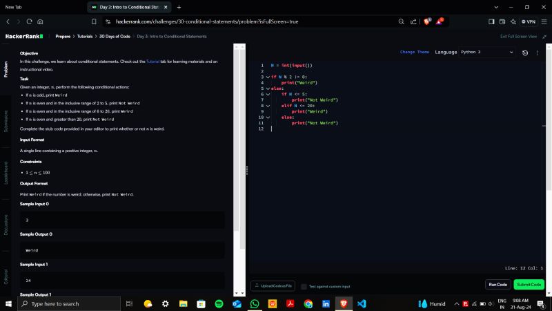 Low Kumar Chowdhury on LinkedIn: #30daysofcode #hackerrank #python # ... Low Kumar Chowdhury on LinkedIn: #30daysofcode #hackerrank #python # ...