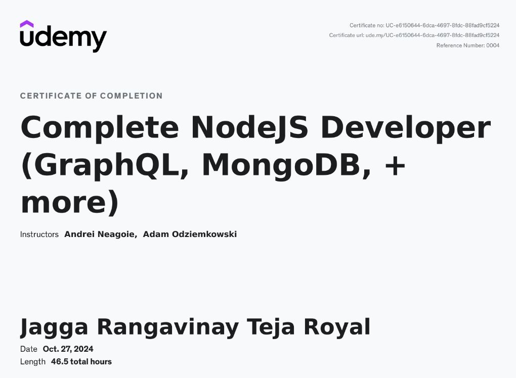 Vinay Jagga on LinkedIn: #nodejs #webdevelopment #certification # ... Vinay Jagga on LinkedIn: #nodejs #webdevelopment #certification # ...