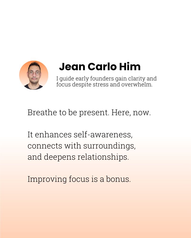 Jean Carlo Him on LinkedIn: Most people use only breathwork to calm ... Jean Carlo Him on LinkedIn: Most people use only breathwork to calm ...