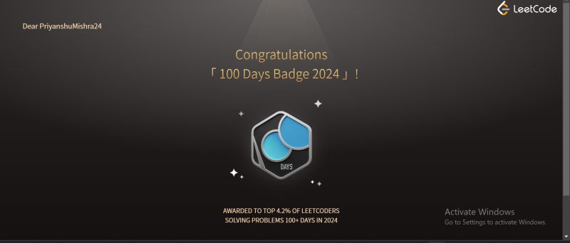 Priyanshu Mishra on LinkedIn: #leetcode #100daysofcode #codingjourney Priyanshu Mishra on LinkedIn: #leetcode #100daysofcode #codingjourney