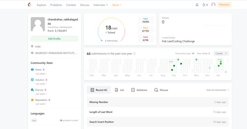 Chandrahas Vakkalagadda on LinkedIn: #consistency #leetcode #firstpost ... Chandrahas Vakkalagadda on LinkedIn: #consistency #leetcode #firstpost ...