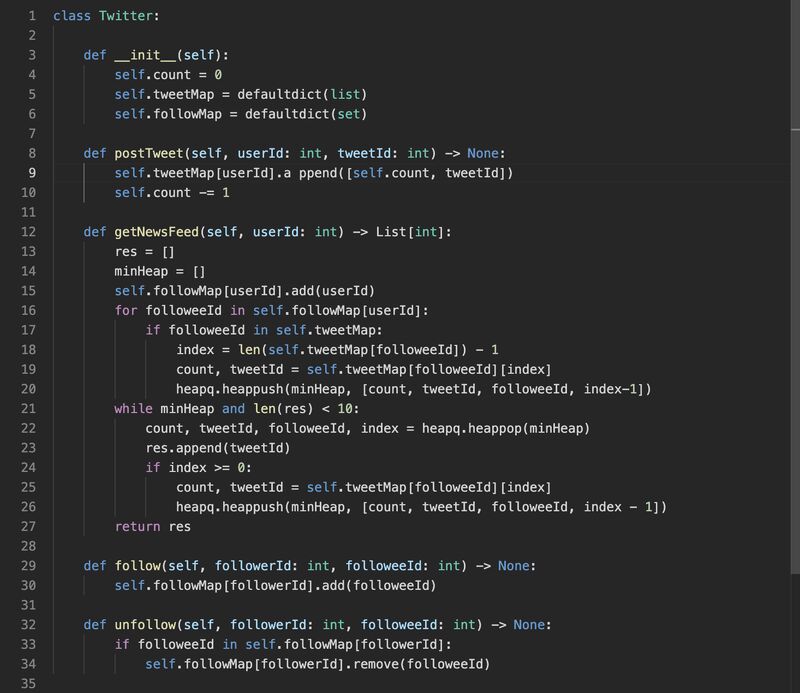 Haroon Almadani on LinkedIn: Day 77 of LeetCode | Design Twitter Today ... Haroon Almadani on LinkedIn: Day 77 of LeetCode | Design Twitter Today ...