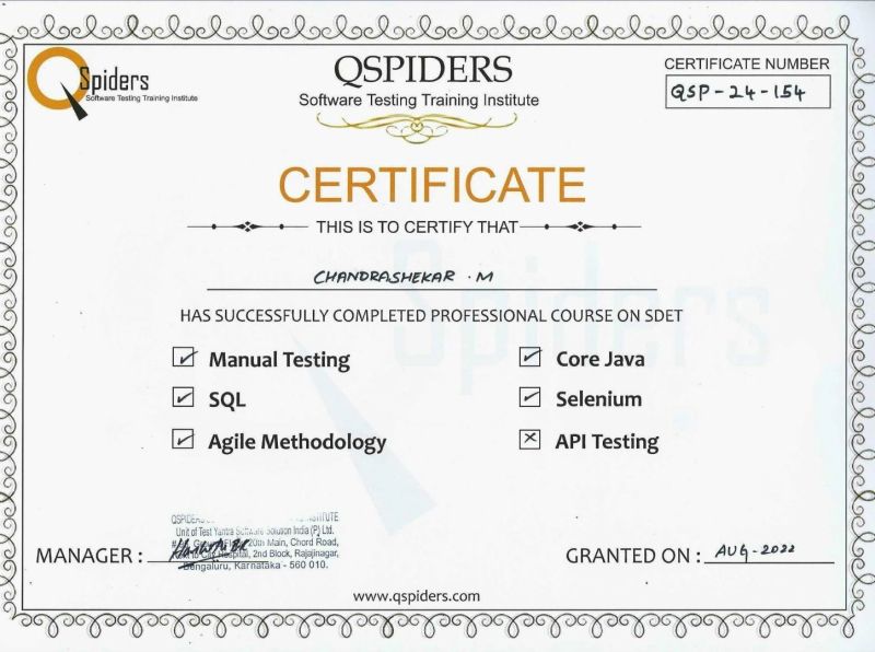 chandrashekar M on LinkedIn: #softwaretesting #automationtesting # ... chandrashekar M on LinkedIn: #softwaretesting #automationtesting # ...