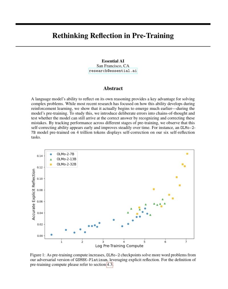 incredible new paper by Essential AI on how language models start ... incredible new paper by Essential AI on how language models start ...
