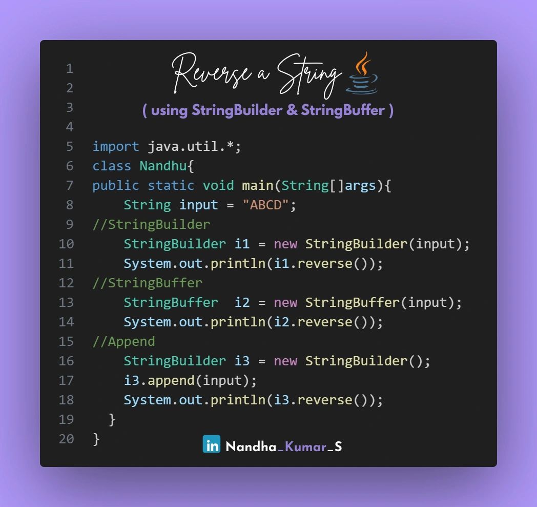 Nandha Kumar S on LinkedIn: #javaprogramming #collaboration # ... Nandha Kumar S on LinkedIn: #javaprogramming #collaboration # ...
