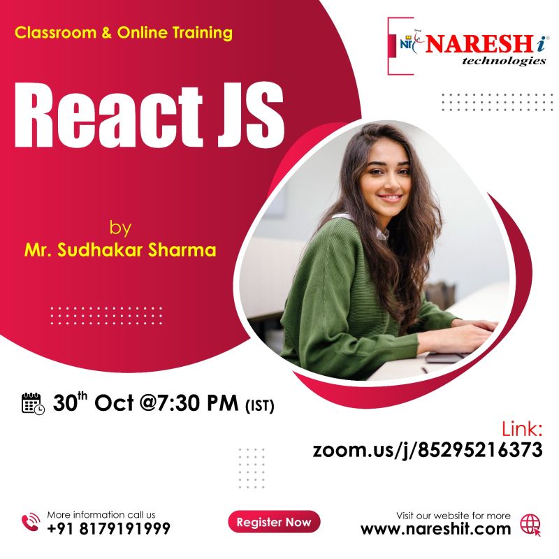 Free Demo On React JS by Mr. Sudhakar Sharma | NareshIT posted on the ... Free Demo On React JS by Mr. Sudhakar Sharma | NareshIT posted on the ...
