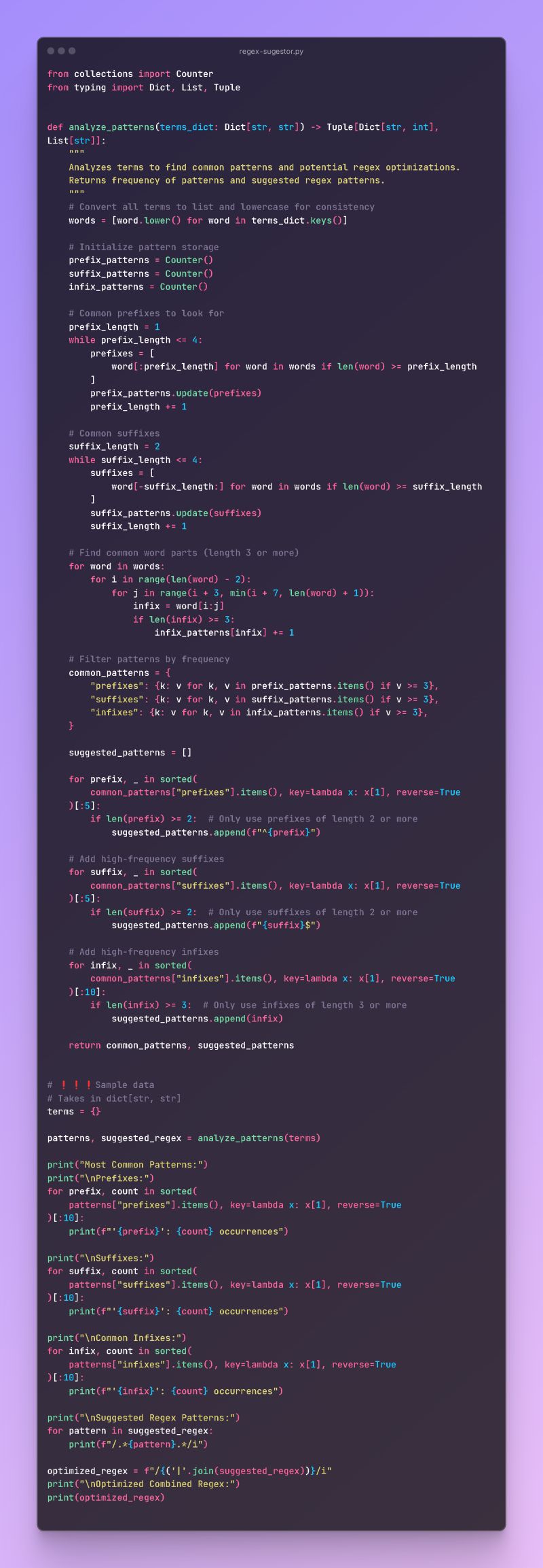 Mike Odnis on LinkedIn: #python #regex #optimization #codetools Mike Odnis on LinkedIn: #python #regex #optimization #codetools