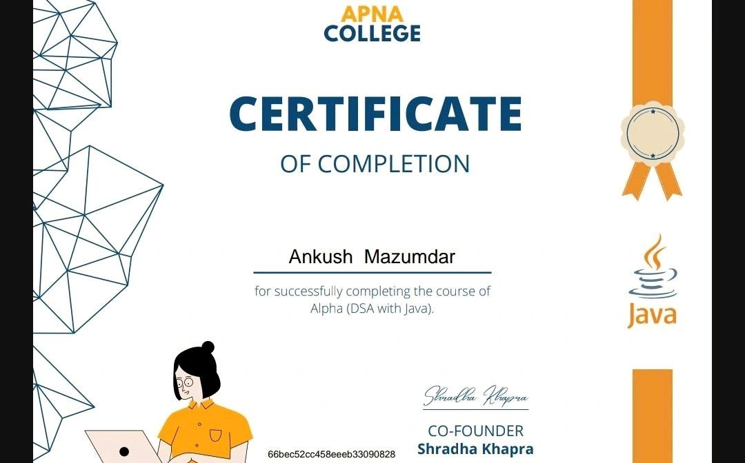 Ankush Mazumdar on LinkedIn: #dsa #java #coding #apnacollege #learning ... Ankush Mazumdar on LinkedIn: #dsa #java #coding #apnacollege #learning ...