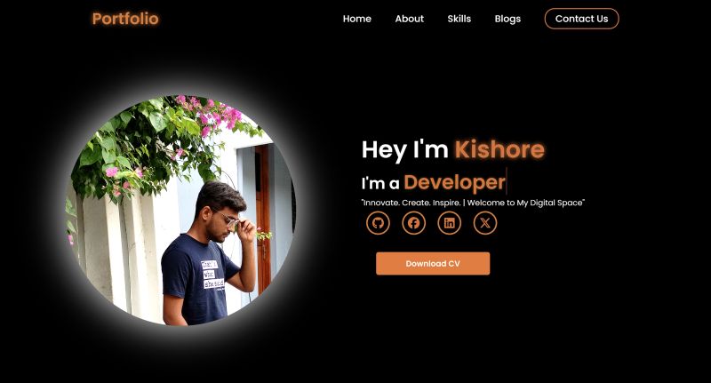Portfolio using HTML and CSS | kishore chowdary Portfolio using HTML and CSS | kishore chowdary