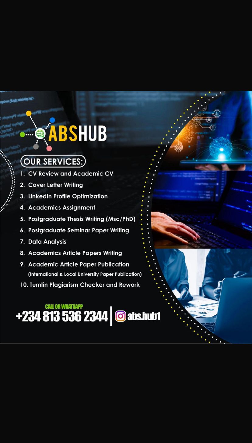 Adewale Abass Adekunle on LinkedIn: Expert academic services including ... Adewale Abass Adekunle on LinkedIn: Expert academic services including ...