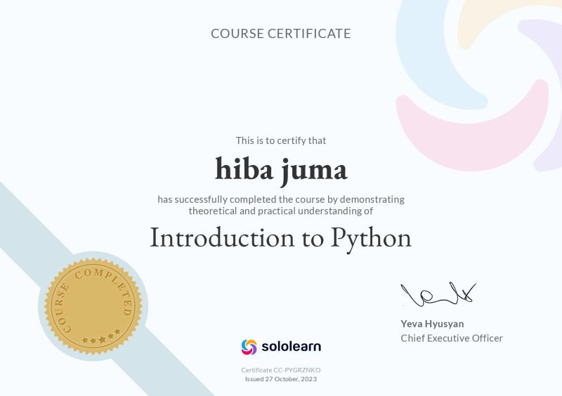 Hiba Hussien on LinkedIn: #python #datascience #sololearn #dataanalysis Hiba Hussien on LinkedIn: #python #datascience #sololearn #dataanalysis