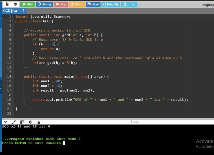 Tisha . on LinkedIn: #java #recursion #dsa #problemsolving #gcd # ... Tisha . on LinkedIn: #java #recursion #dsa #problemsolving #gcd # ...