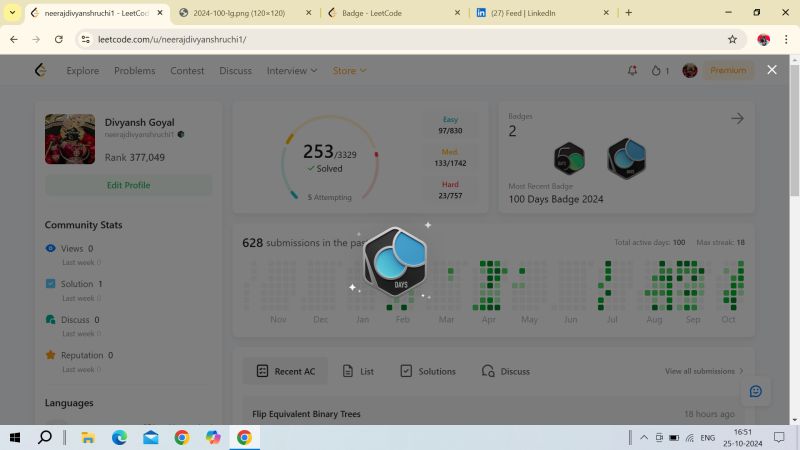 Divyansh Goyal on LinkedIn: 🎉 100 Days of LeetCode🚀 I’m excited to ... Divyansh Goyal on LinkedIn: 🎉 100 Days of LeetCode🚀 I’m excited to ...