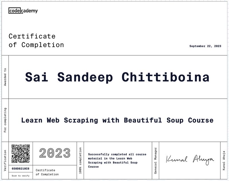 Sai Sandeep Chittiboina on LinkedIn: I’m happy to share that I’ve ... Sai Sandeep Chittiboina on LinkedIn: I’m happy to share that I’ve ...