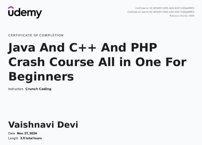 Vaishnavi Devi on LinkedIn: #techskills #programming #cplusplus #java # ... Vaishnavi Devi on LinkedIn: #techskills #programming #cplusplus #java # ...