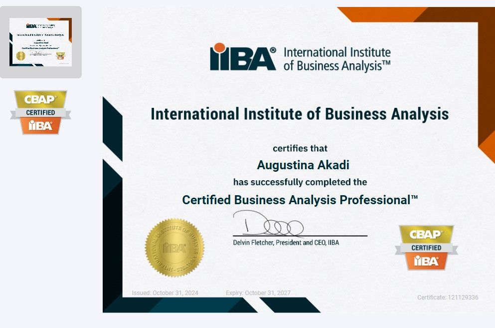Tina Akadi (CBAP®,MBA,SMC,SSYB) on LinkedIn: What a way to end the ... Tina Akadi (CBAP®,MBA,SMC,SSYB) on LinkedIn: What a way to end the ...