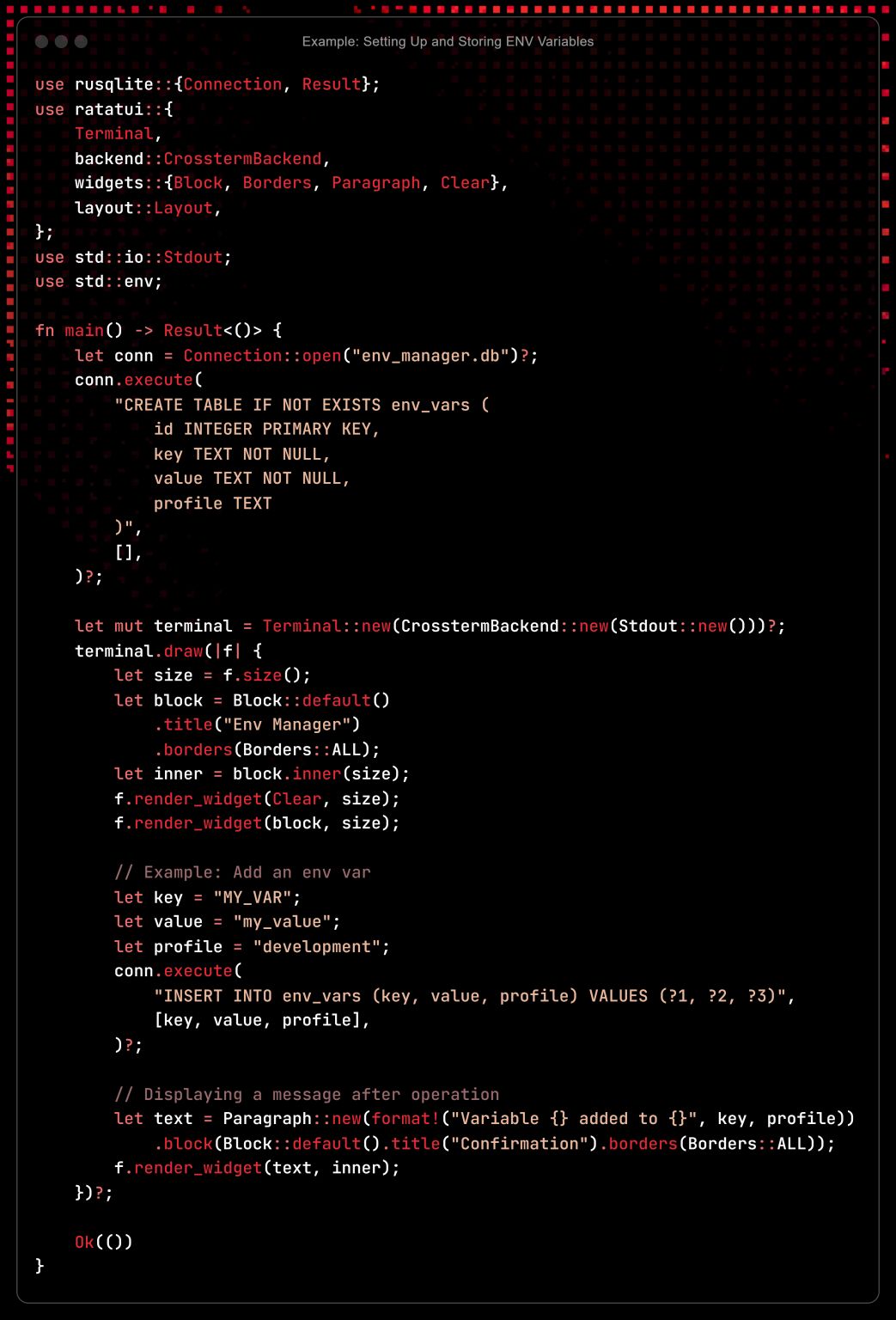 Trisha Ghosh on LinkedIn: #rustlang #sqlite #tui #devops #terminalapp Trisha Ghosh on LinkedIn: #rustlang #sqlite #tui #devops #terminalapp