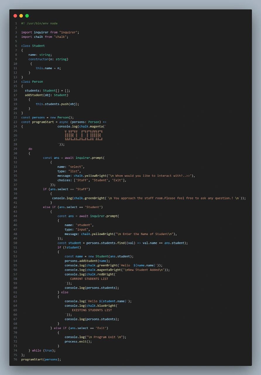 Isra Imran on LinkedIn: #oop #nodejs #inquirerjs #webdevelopment # ... Isra Imran on LinkedIn: #oop #nodejs #inquirerjs #webdevelopment # ...