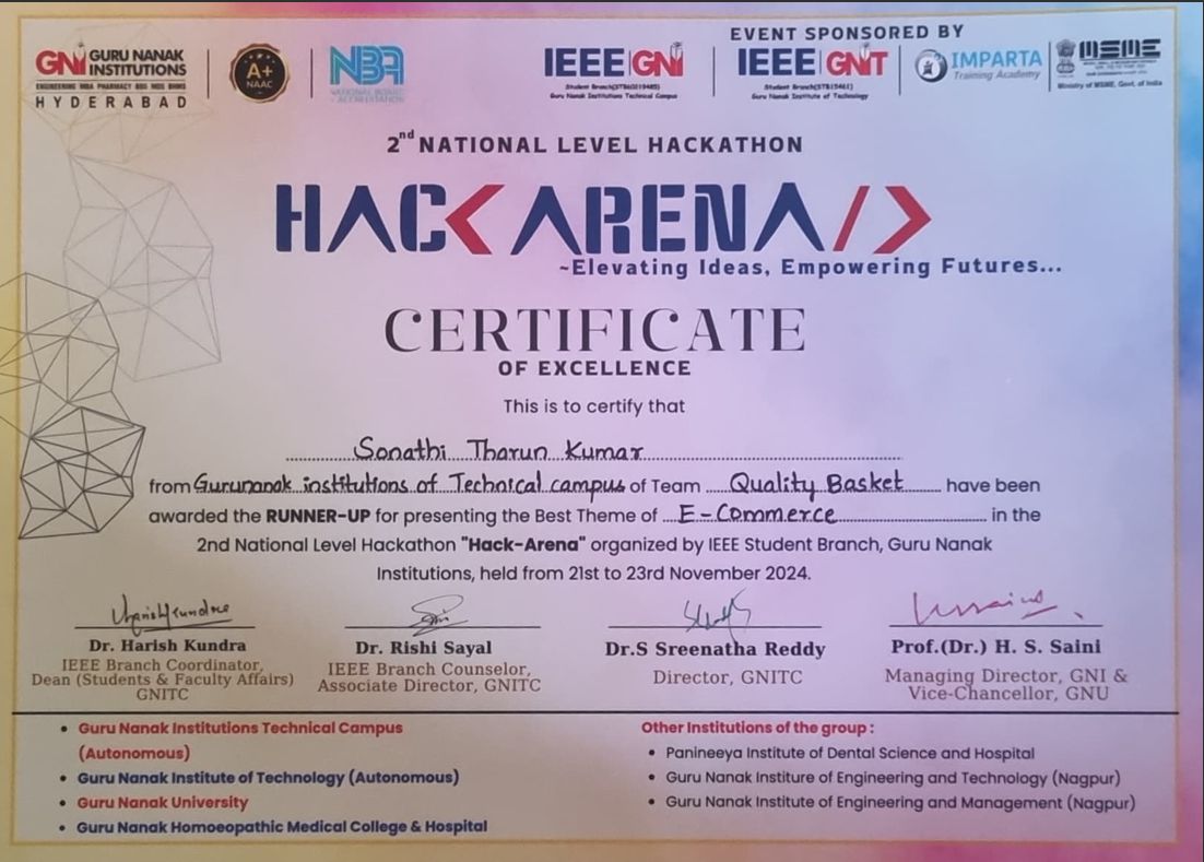 SONATHI THARUN KUMAR on LinkedIn: #hackathon #teamlead #nodejs #mongodb ... SONATHI THARUN KUMAR on LinkedIn: #hackathon #teamlead #nodejs #mongodb ...