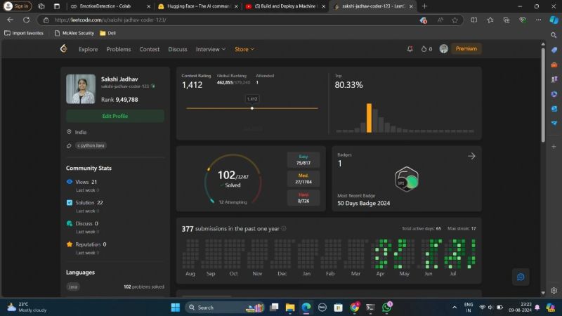 Solved 100+ problems on LeetCode! | Sakshi Jadhav posted on the topic ... Solved 100+ problems on LeetCode! | Sakshi Jadhav posted on the topic ...