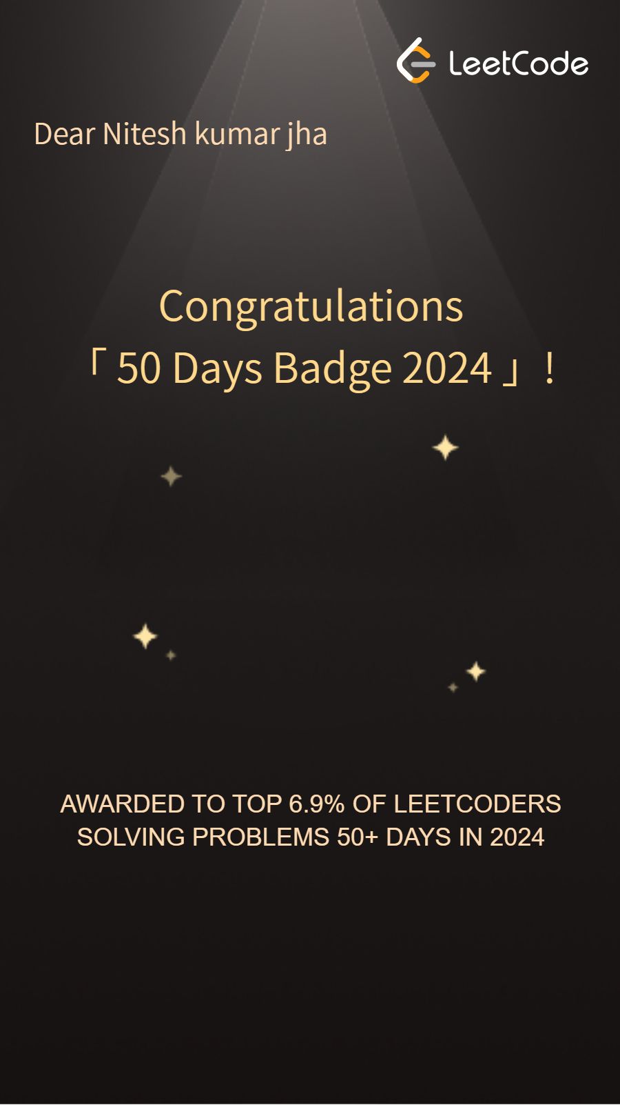 Nitesh kumar Jha on LinkedIn: #gratitude #50dayschallenge #leetcode # ... Nitesh kumar Jha on LinkedIn: #gratitude #50dayschallenge #leetcode # ...