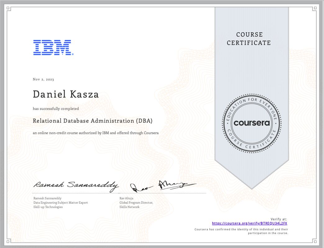 Daniel Kasza on LinkedIn: #dba #rdbms #databasemanagement #database # ... Daniel Kasza on LinkedIn: #dba #rdbms #databasemanagement #database # ...