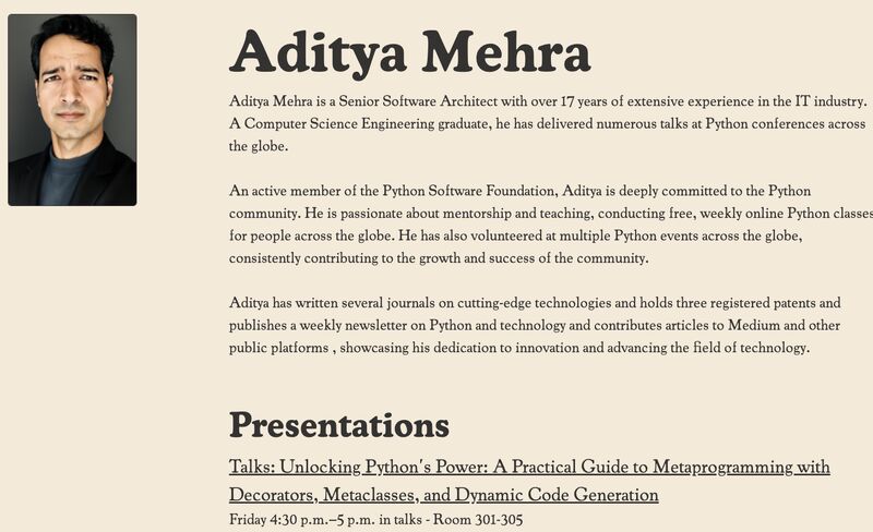 #pycon2025 | Aditya Mehra #pycon2025 | Aditya Mehra