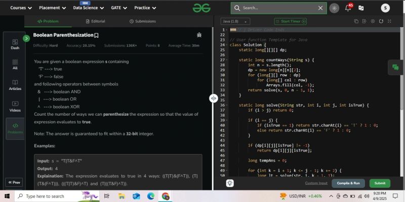 #gfg160 #geekstreak2024 #dsa #dynamicprogramming #booleanlogic # ... #gfg160 #geekstreak2024 #dsa #dynamicprogramming #booleanlogic # ...
