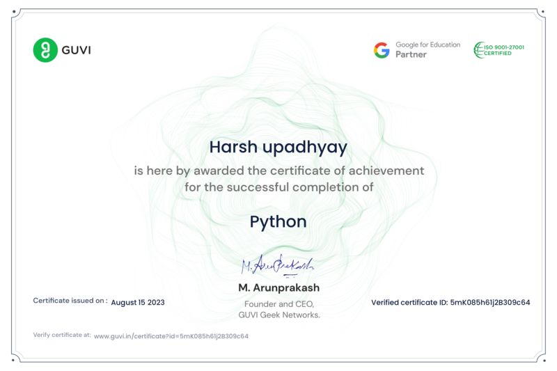 Harsh upadhyay on LinkedIn: 📚🚀I am thrilled to share that I have ... Harsh upadhyay on LinkedIn: 📚🚀I am thrilled to share that I have ...