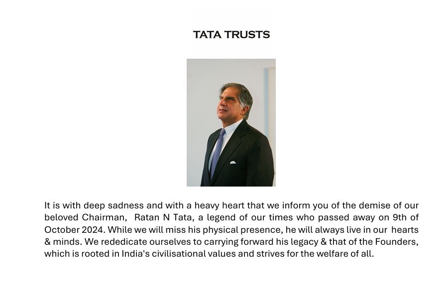 Dr. Anmol Kumar Ray, Ph.D. on LinkedIn: Ratan Tata’s passing marks the ... Dr. Anmol Kumar Ray, Ph.D. on LinkedIn: Ratan Tata’s passing marks the ...