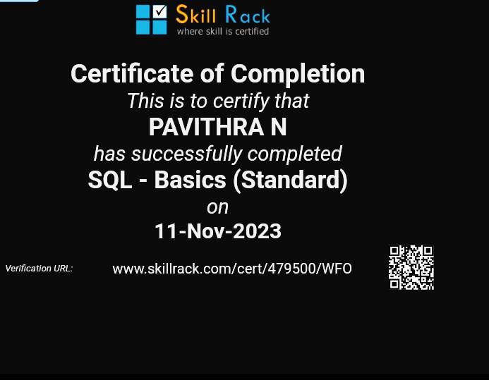 Pavithra Neelagandan on LinkedIn: #sql #datamanagement #skillrack Pavithra Neelagandan on LinkedIn: #sql #datamanagement #skillrack