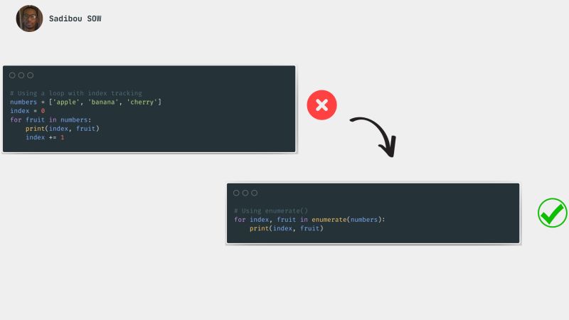 Sadibou SOW on LinkedIn: #python #codingtips #pythonprogramming # ... Sadibou SOW on LinkedIn: #python #codingtips #pythonprogramming # ...