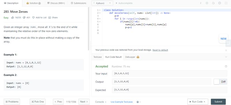 KAUSHIK T on LinkedIn: #day4 #75daysofcodechallenge #coding #leetcode #hope KAUSHIK T on LinkedIn: #day4 #75daysofcodechallenge #coding #leetcode #hope