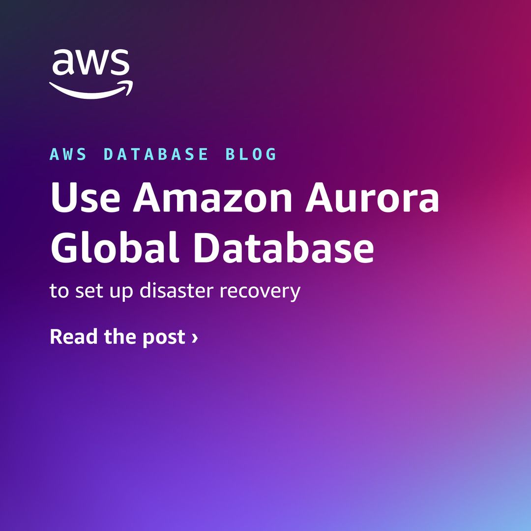 AWS Databases & Analytics on LinkedIn: #amazonaurora #aws #database AWS Databases & Analytics on LinkedIn: #amazonaurora #aws #database
