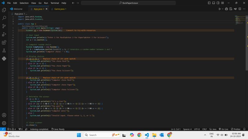 ABHISHEK CHAUHAN on LinkedIn: #java #programming #rockpaperscissors # ... ABHISHEK CHAUHAN on LinkedIn: #java #programming #rockpaperscissors # ...