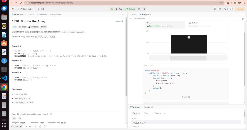 Resolved Problem 1470: Shuffle the Array | Eshwar Inamdar posted on the ... Resolved Problem 1470: Shuffle the Array | Eshwar Inamdar posted on the ...