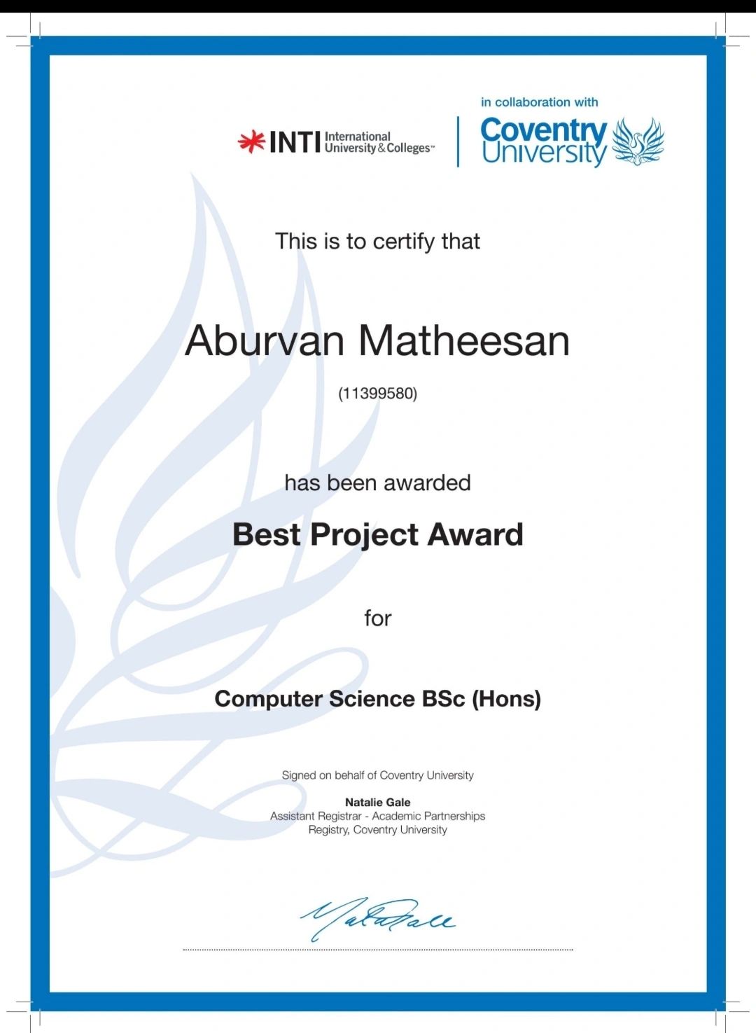 Aburvan Matheesan on LinkedIn: Happy to announce that my Final year ... Aburvan Matheesan on LinkedIn: Happy to announce that my Final year ...