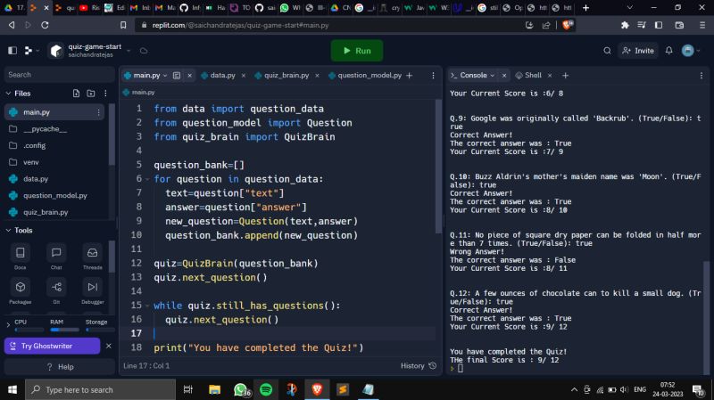 #day17 #100daysofcode | Sai Chandra Tejas N #day17 #100daysofcode | Sai Chandra Tejas N