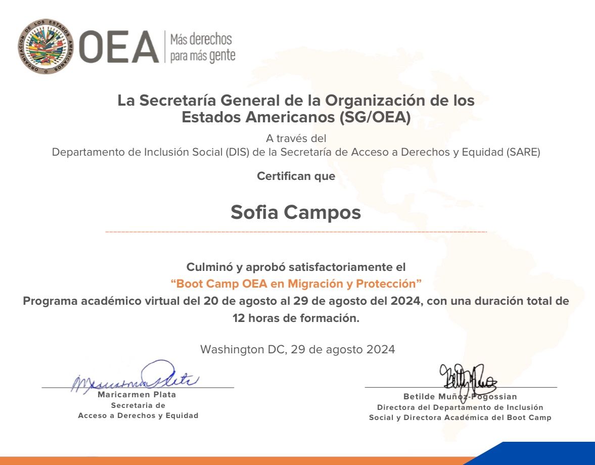 Sofia Campos Sanchez on LinkedIn: I am happy to share that I completed ... Sofia Campos Sanchez on LinkedIn: I am happy to share that I completed ...