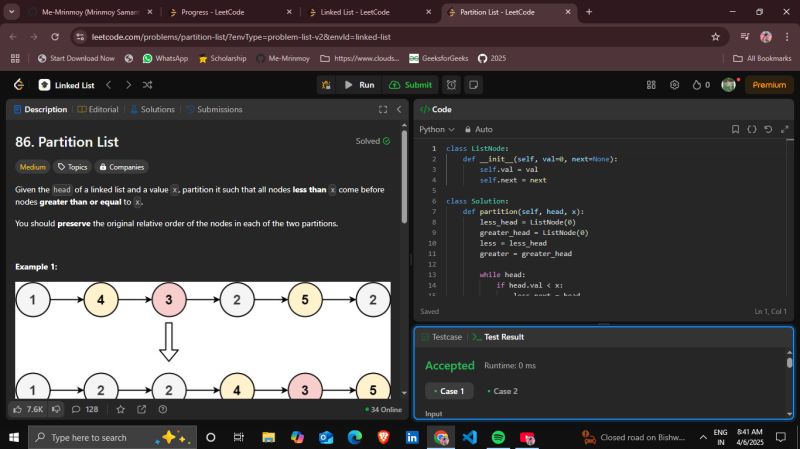 #leetcode #dsa #python #linkedlist #codingwins #techjourney… | Mrinmoy ... #leetcode #dsa #python #linkedlist #codingwins #techjourney… | Mrinmoy ...
