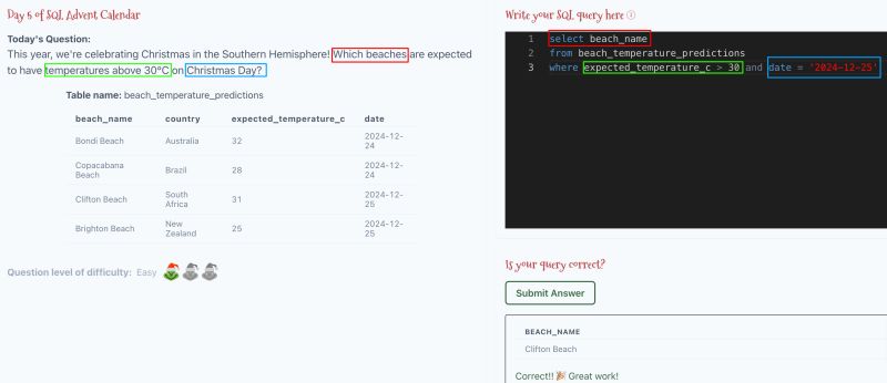 Andre Arias on LinkedIn: #sql #sqladventcalendar #sqlchallenge # ... Andre Arias on LinkedIn: #sql #sqladventcalendar #sqlchallenge # ...