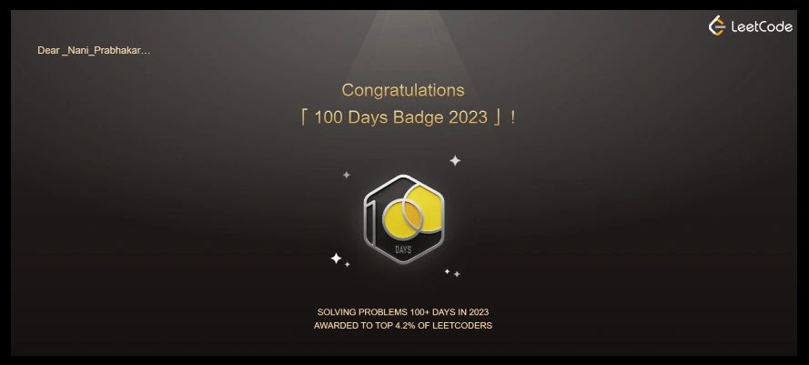 Nani Prabhakar on LinkedIn: #100daysofcode #leetcodejourney #leetcoding ... Nani Prabhakar on LinkedIn: #100daysofcode #leetcodejourney #leetcoding ...