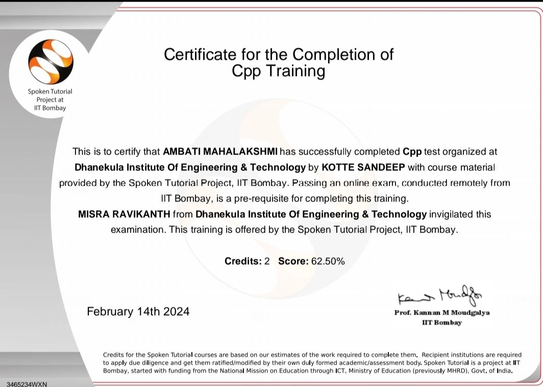 Ambati Mahalakshmi on LinkedIn: I am very☺️ excited 🎉 to share my ... Ambati Mahalakshmi on LinkedIn: I am very☺️ excited 🎉 to share my ...