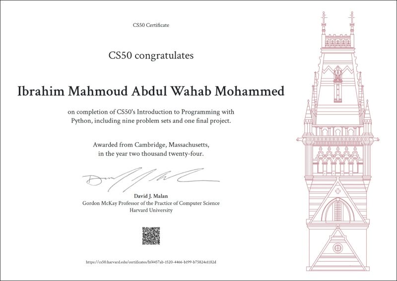 Ibrahim Abdul Wahab Mohammed on LinkedIn: I have finally finished CS50 ... Ibrahim Abdul Wahab Mohammed on LinkedIn: I have finally finished CS50 ...