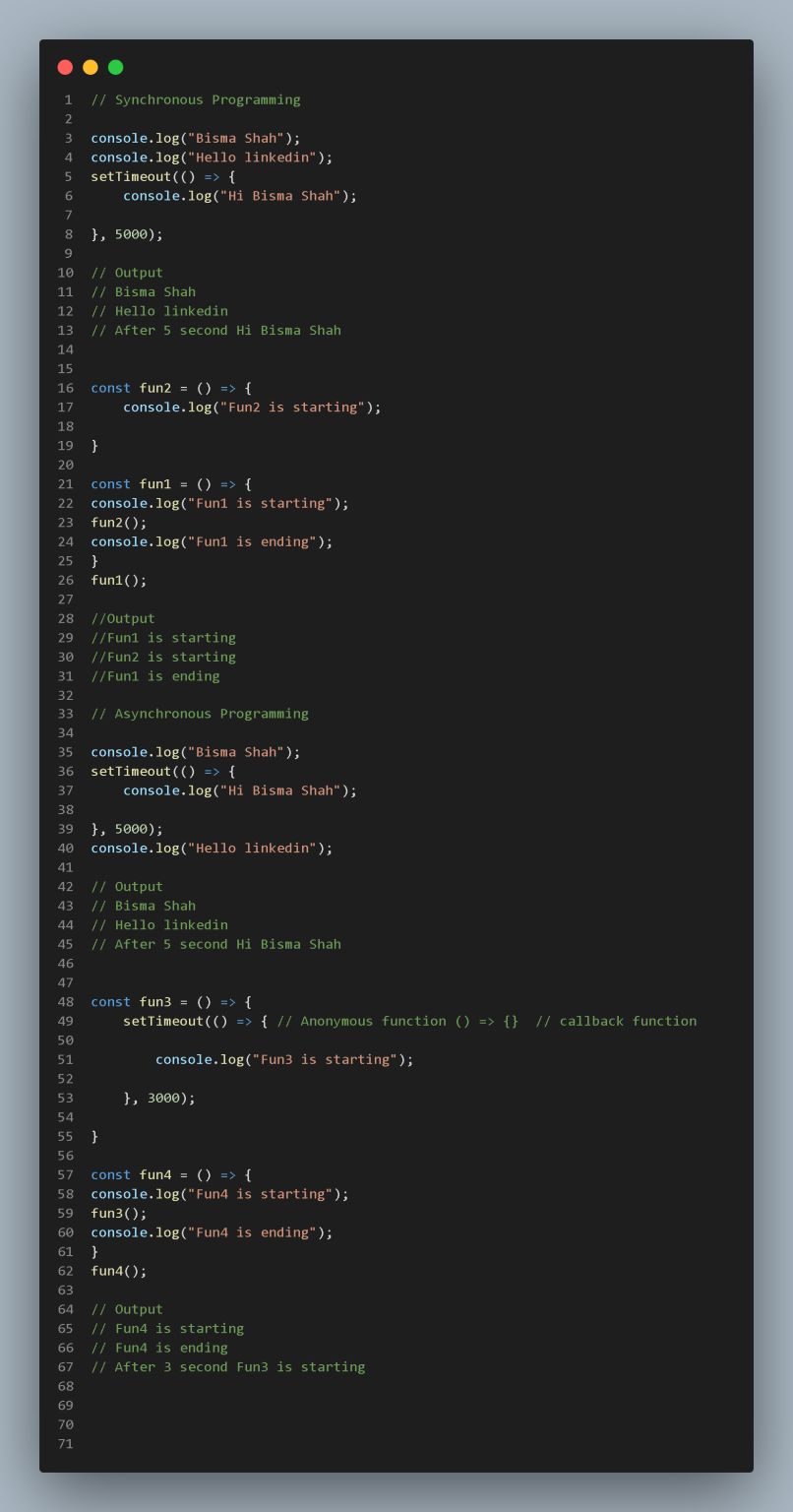 What is asynchronous programming in JavaScript? | Bisma Shah posted on ... What is asynchronous programming in JavaScript? | Bisma Shah posted on ...